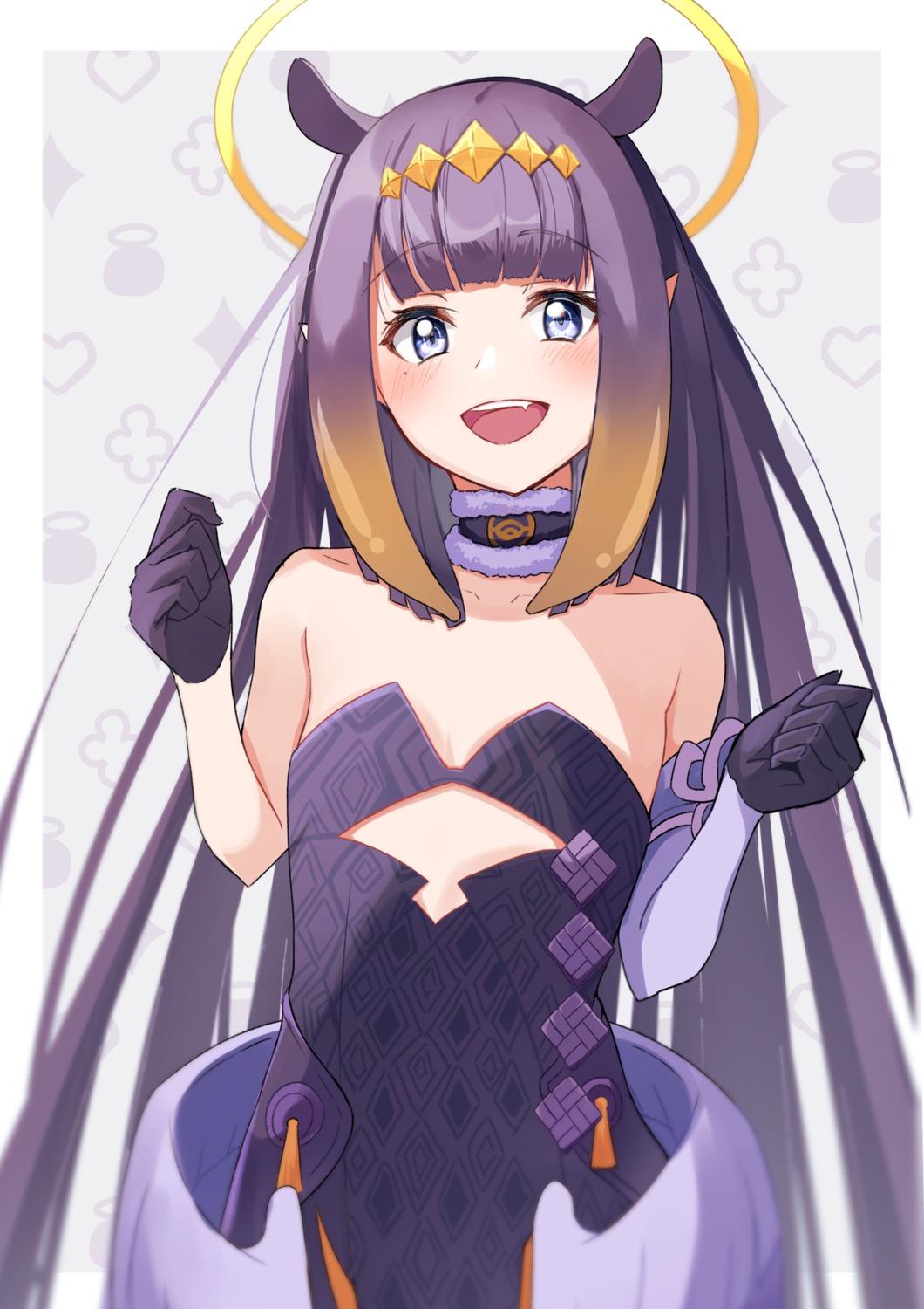 kenjun hololive hololive english ninomae ina'nis angel dress no bra pointy ears wings | #780630 ...